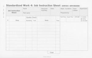 job instruction Sheet | Gemba Kaizen web
